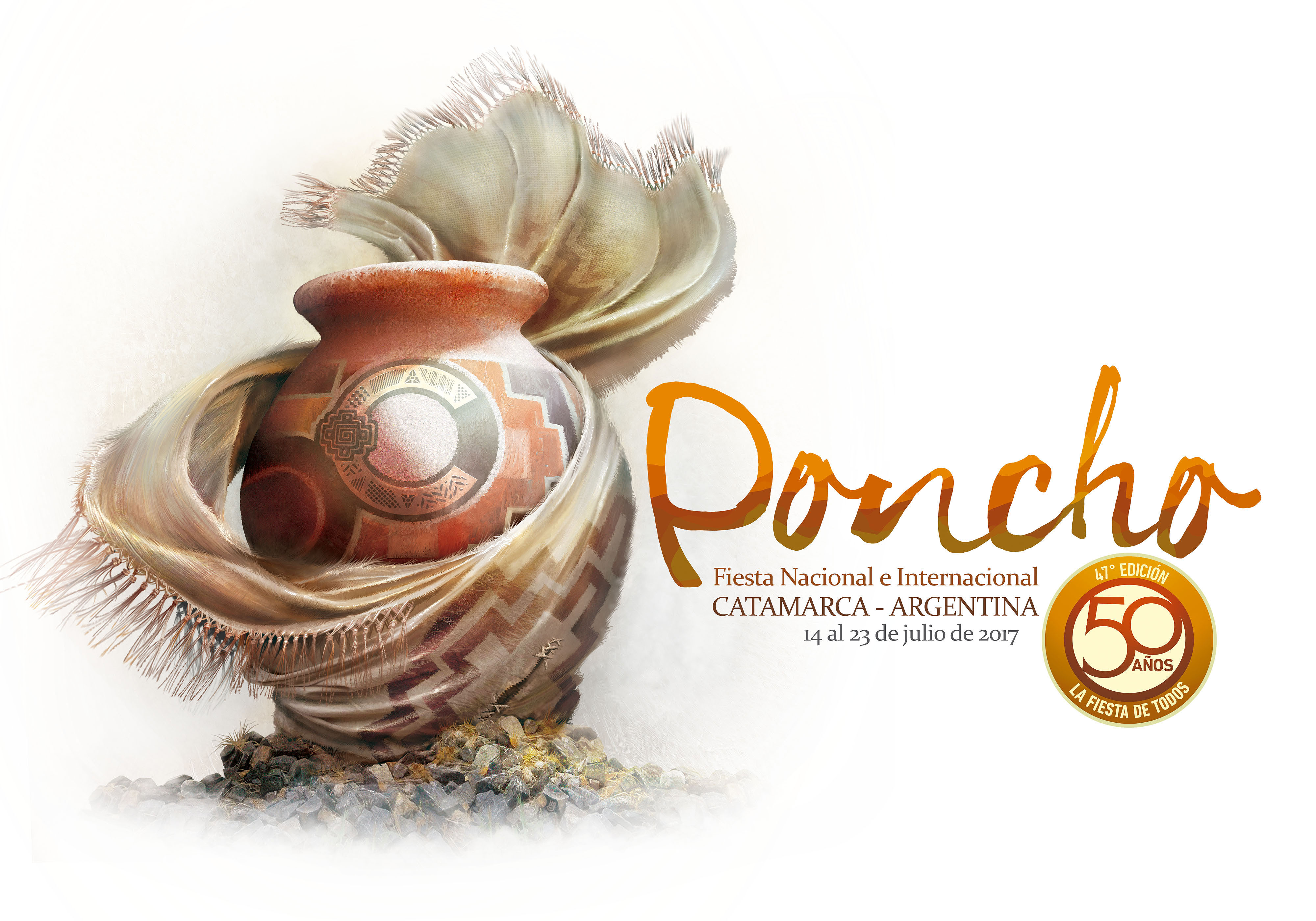 Presentan la imagen oficial de los 50 años de la Fiesta del Poncho ...