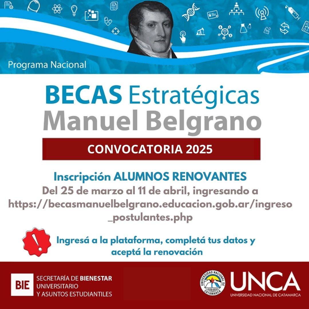 Inscripciones Becas Manuel Belgrano 2025 - Catamarca Radio y Televisión